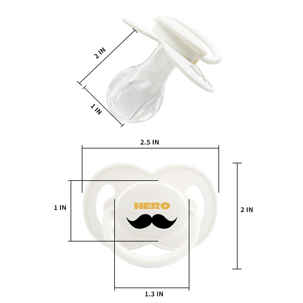 Hero Beard Adult Pacifier -2 Pack -Set A – CutiePlusU