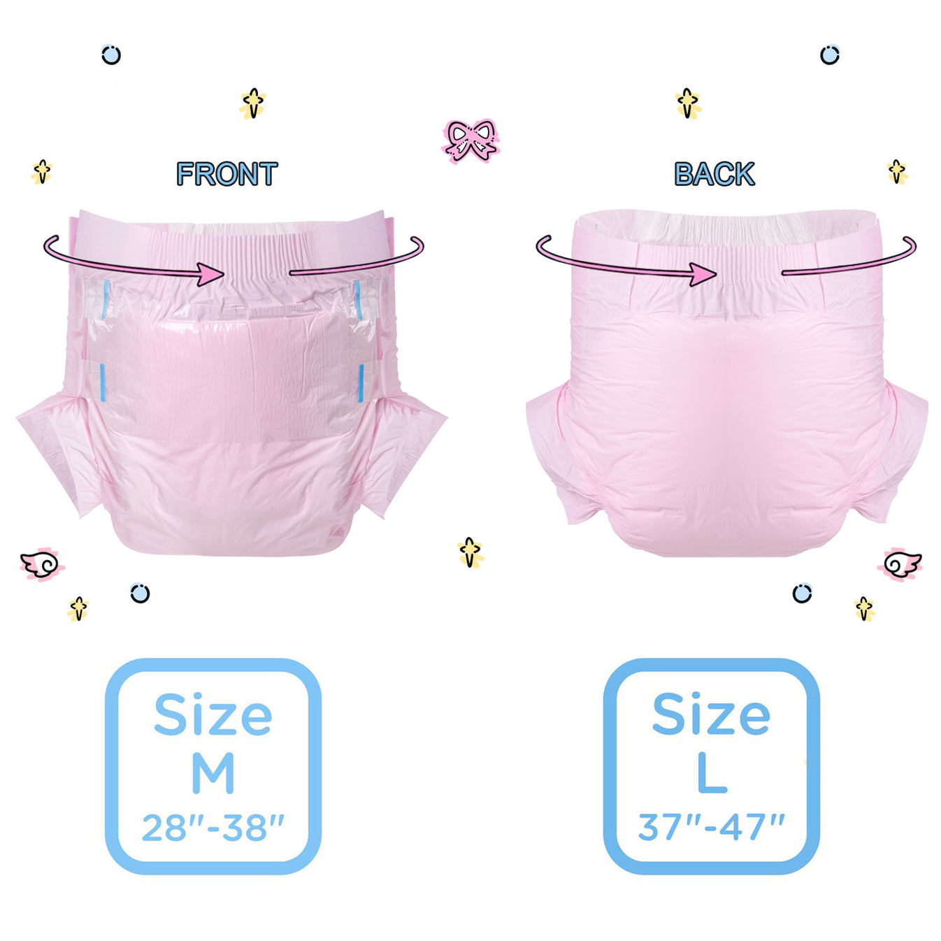 Adult Diaper-ABD Blue+Pink – CutiePlusU