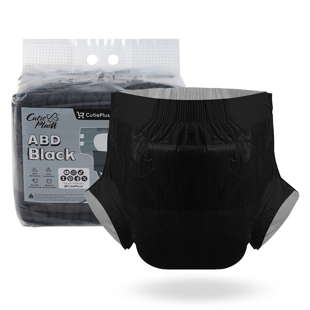 Adult Diaper-ABD Black – CutiePlusU
